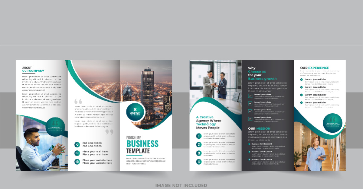 Creatieve driebladige zakelijke brochure-indeling