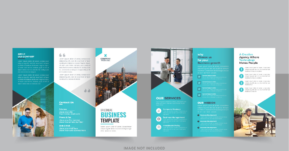 Multicolor Modern trifold business brochure design