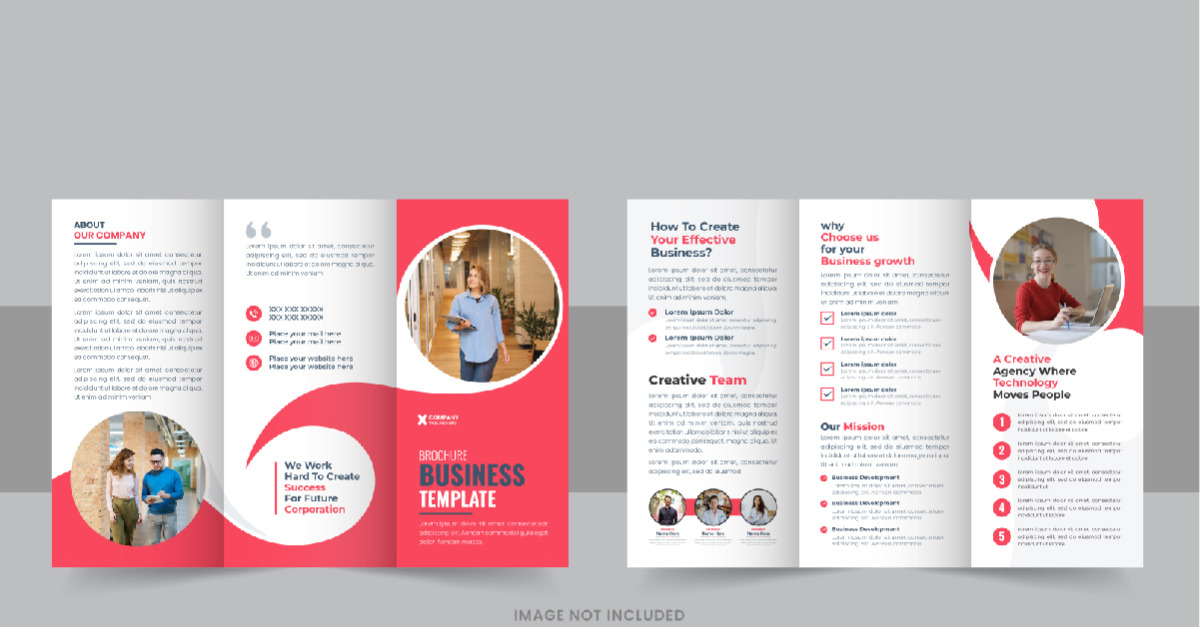 Multicolor Modern trifold business brochure - TemplateMonster