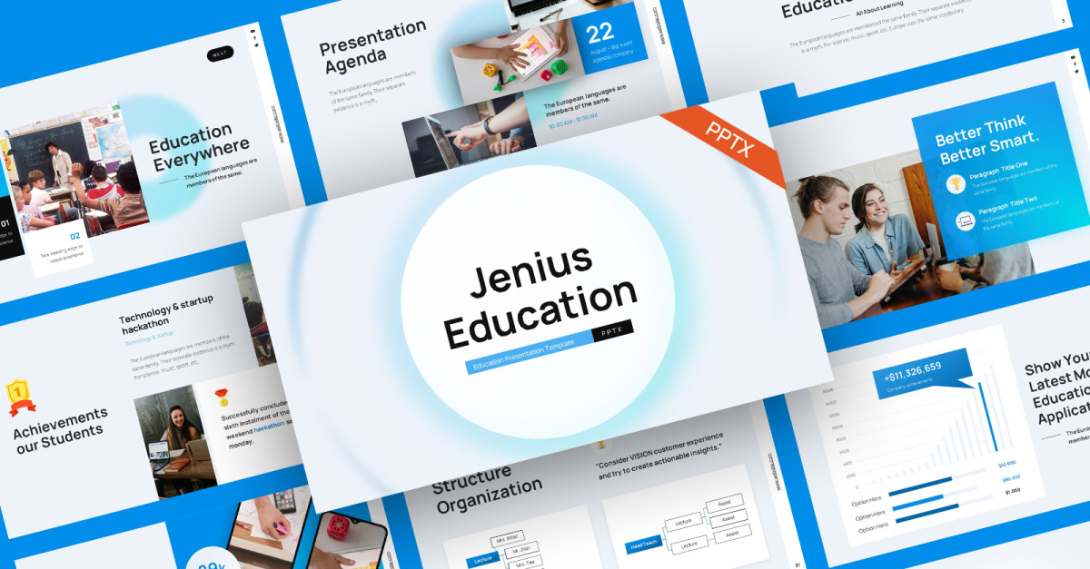 Modèle PowerPoint de formation créative Jenius