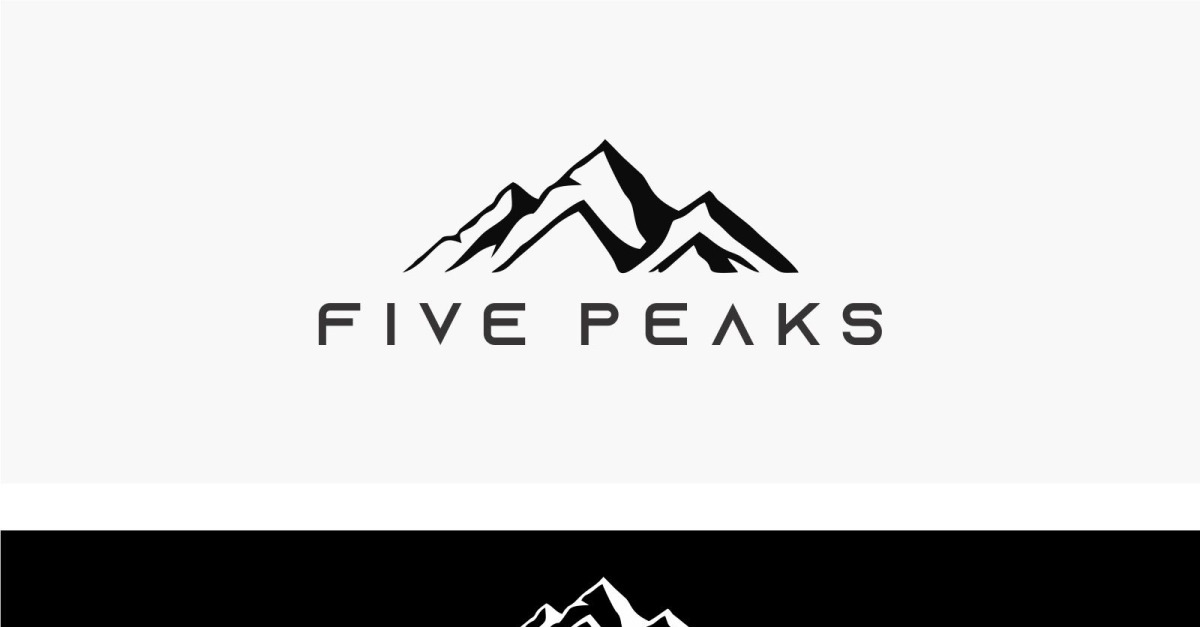 Modelo de Design de Logotipo Five Peaks - TemplateMonster