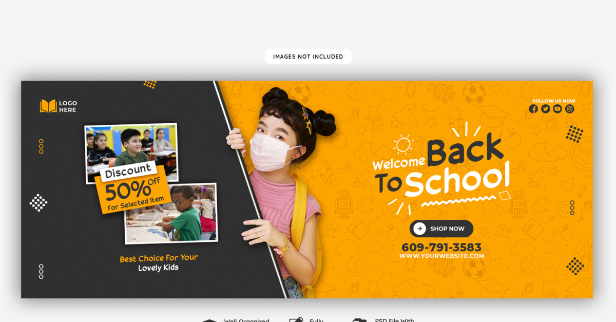 Welcome Back To School Social Media Post Template