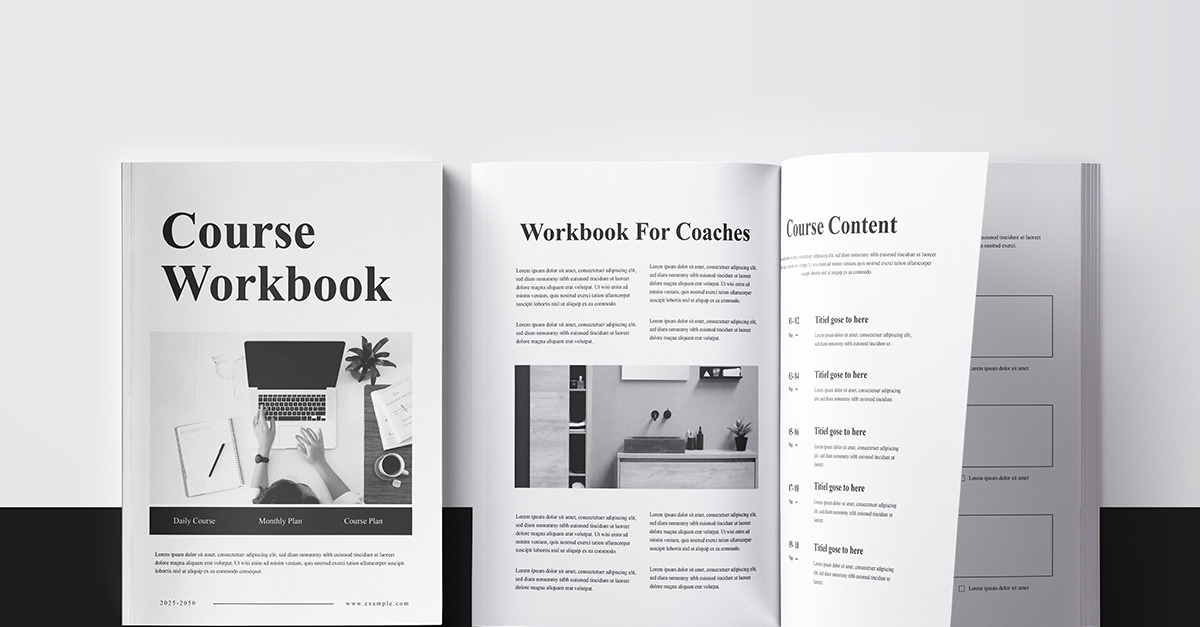 Course Workbook Magazine Layout #345056 - TemplateMonster