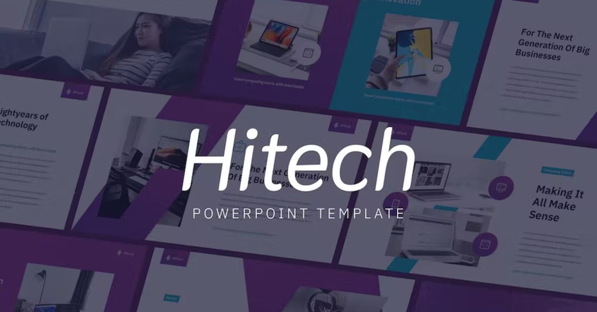 HITECH - Modern Powerpoint Template #345079 - TemplateMonster