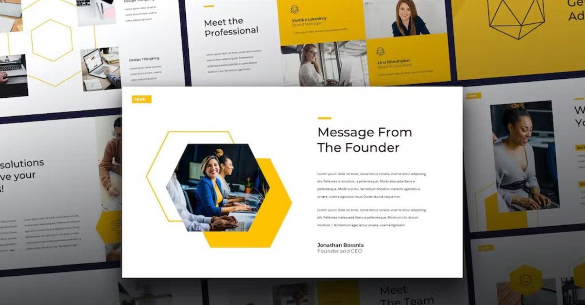 HIVE — nowoczesny szablon biznesowy Powerpoint
