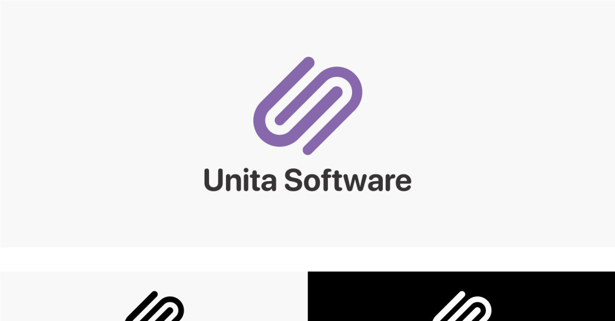 Modelo de design de logotipo de software Unita