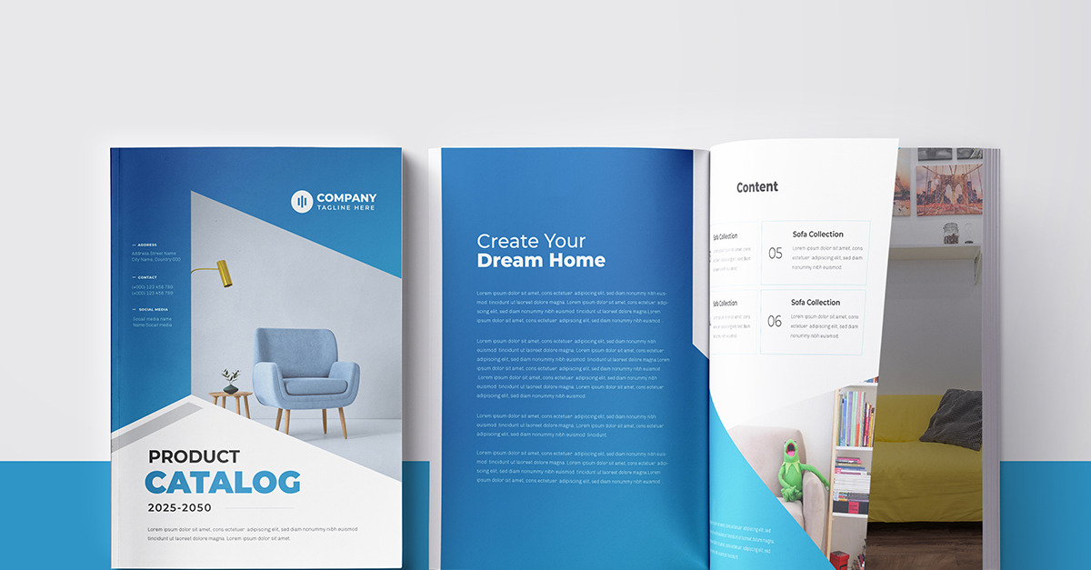 Progettazione e catalogo del modello di layout del catalogo prodotti