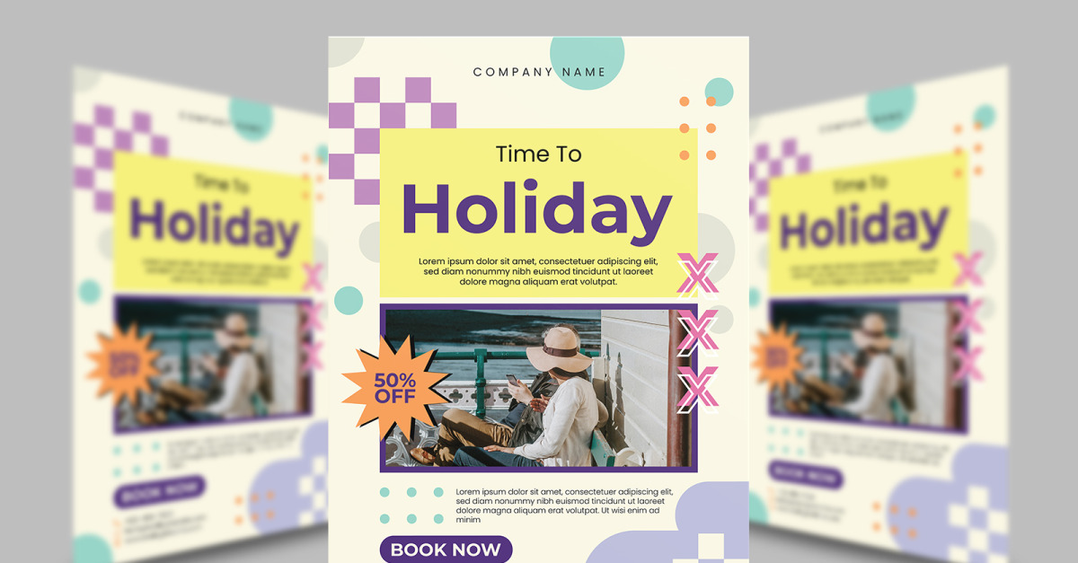 Holiday Flyer Template Design 1 #345108 - TemplateMonster
