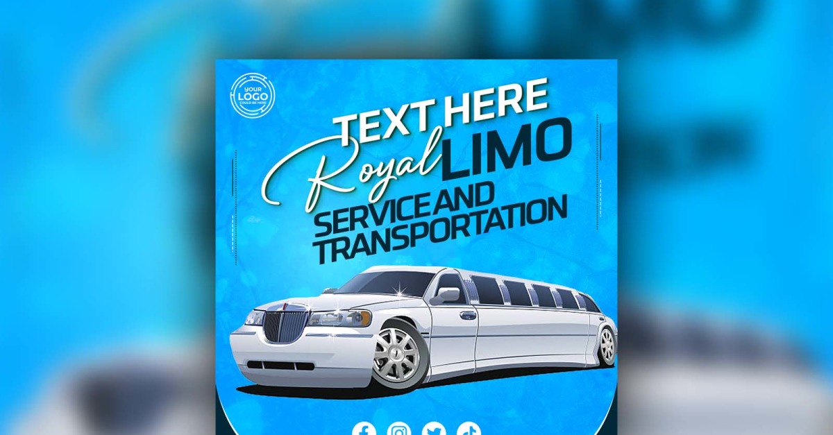 Royal Limo Service and Transportation Post Design - Social Media Template