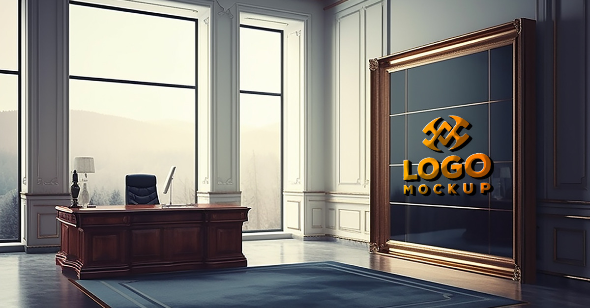 Glass Wall Logo Mockup | Glass Wall Showcase Mockup | Glass Building Mockup
