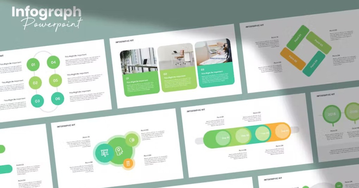 Infografik-Kit Powerpoint #345275 - TemplateMonster