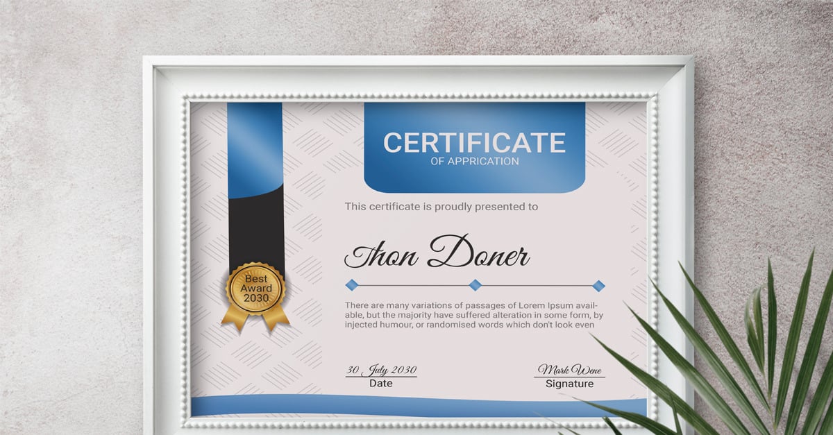 Professional Diploma Certificate Template Design