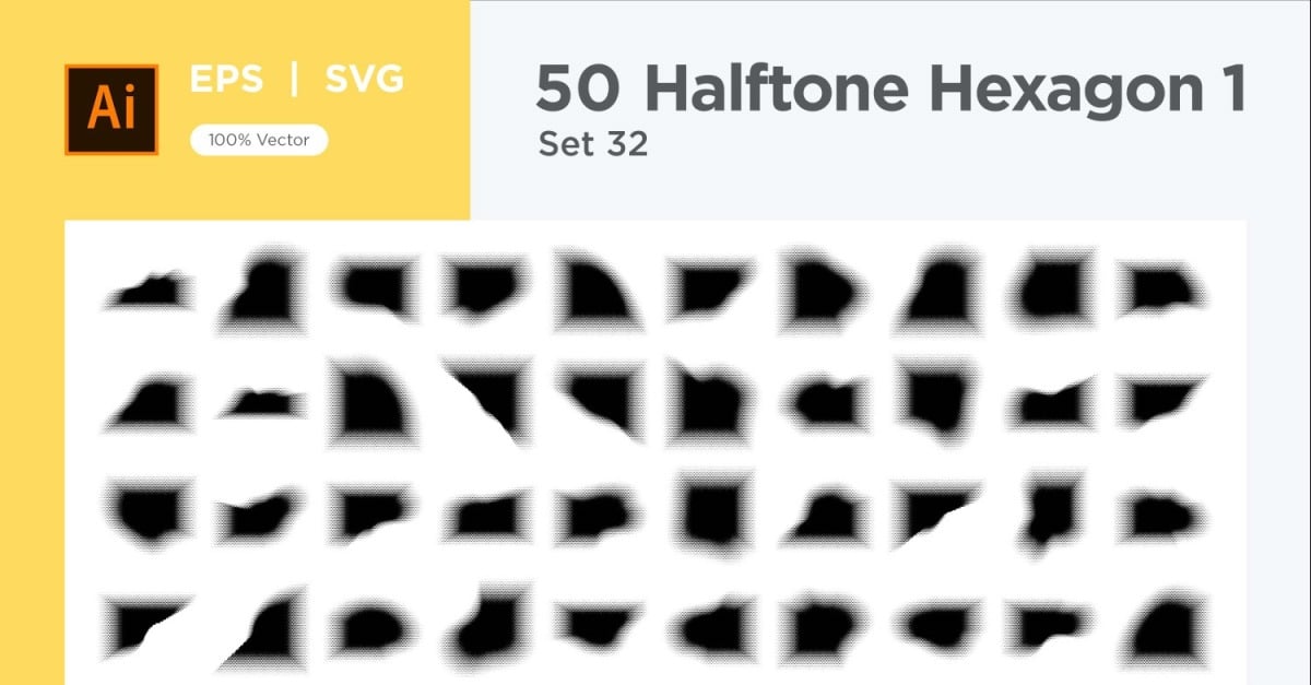 Hexagon shape halftone background V1 -50-32 - TemplateMonster