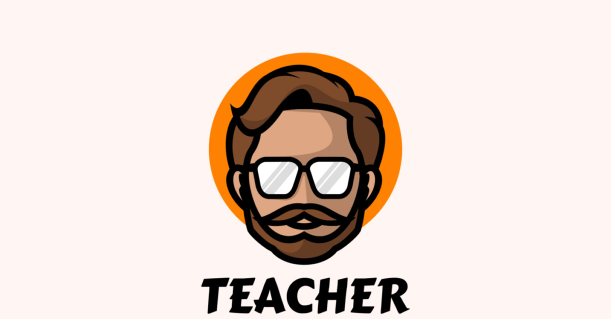 Teacher Mascot Cartoon Logo 1 #345848 - TemplateMonster