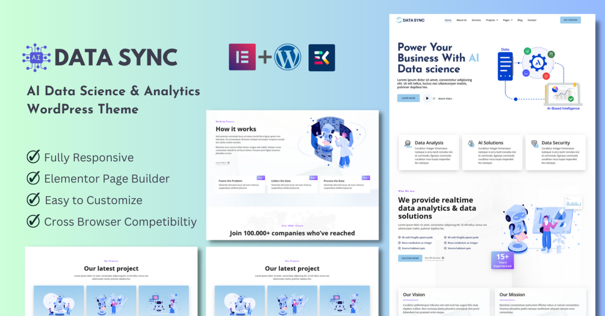 Data Sync - Artificial Intelligence Data Science & data visualization WP Theme