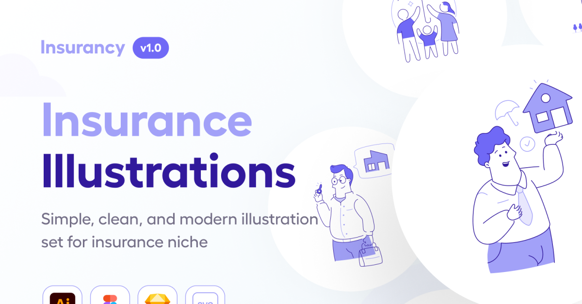 Insurancy - Insurance Types and Stuff Illustration Set