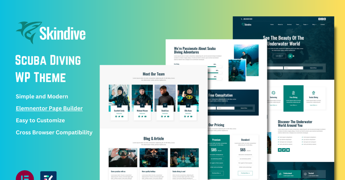 Skin Dive - Sea Explorer & Scuba Diving - TemplateMonster