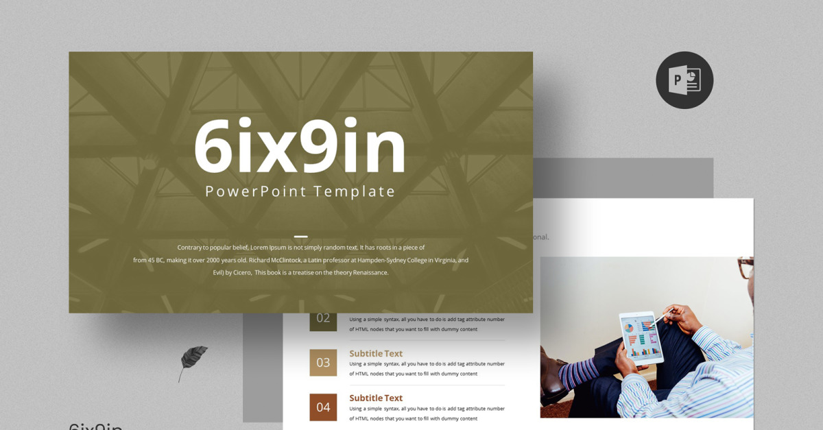 6ix9in PowerPoint Presentation Template - TemplateMonster