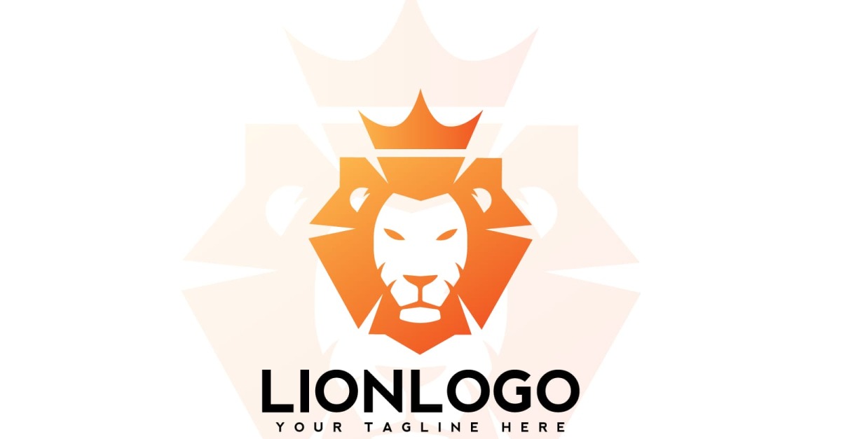 Modèle de logo d'entreprise Lion L Latter