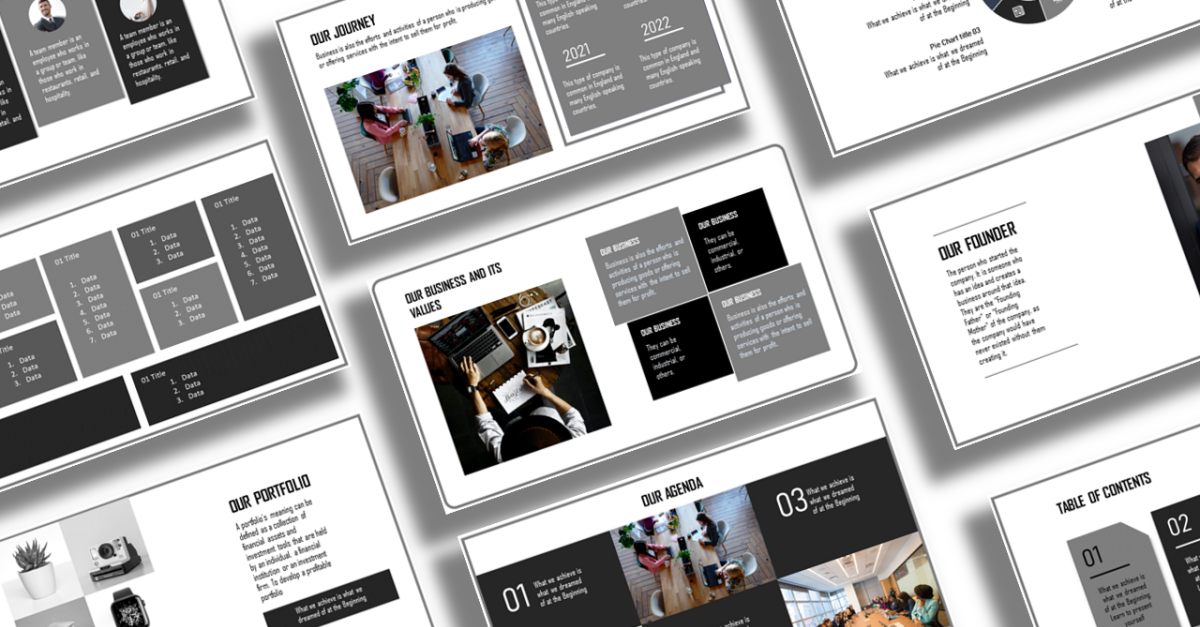 Modello Powerpoint professionale per scopi commerciali | Parole minime ...