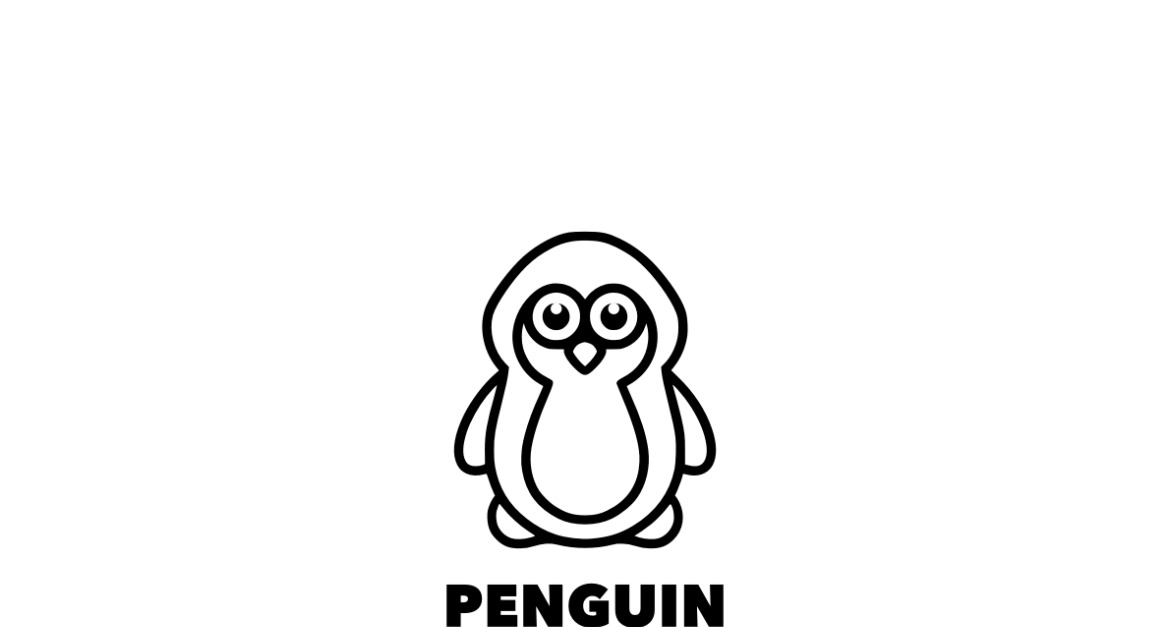 Penguin flat design simple mascot #346160 - TemplateMonster