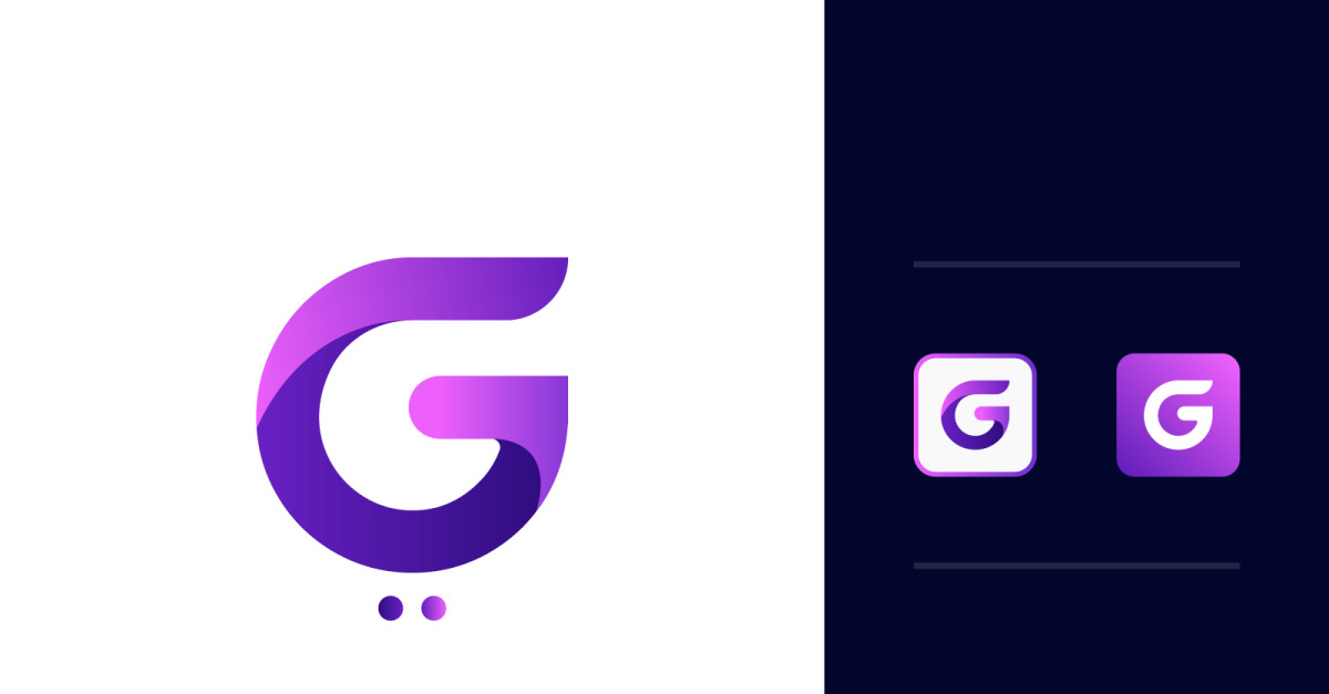 Yaratıcı G Harfi Vektör Logo Şablonu Çizim Tasarımı