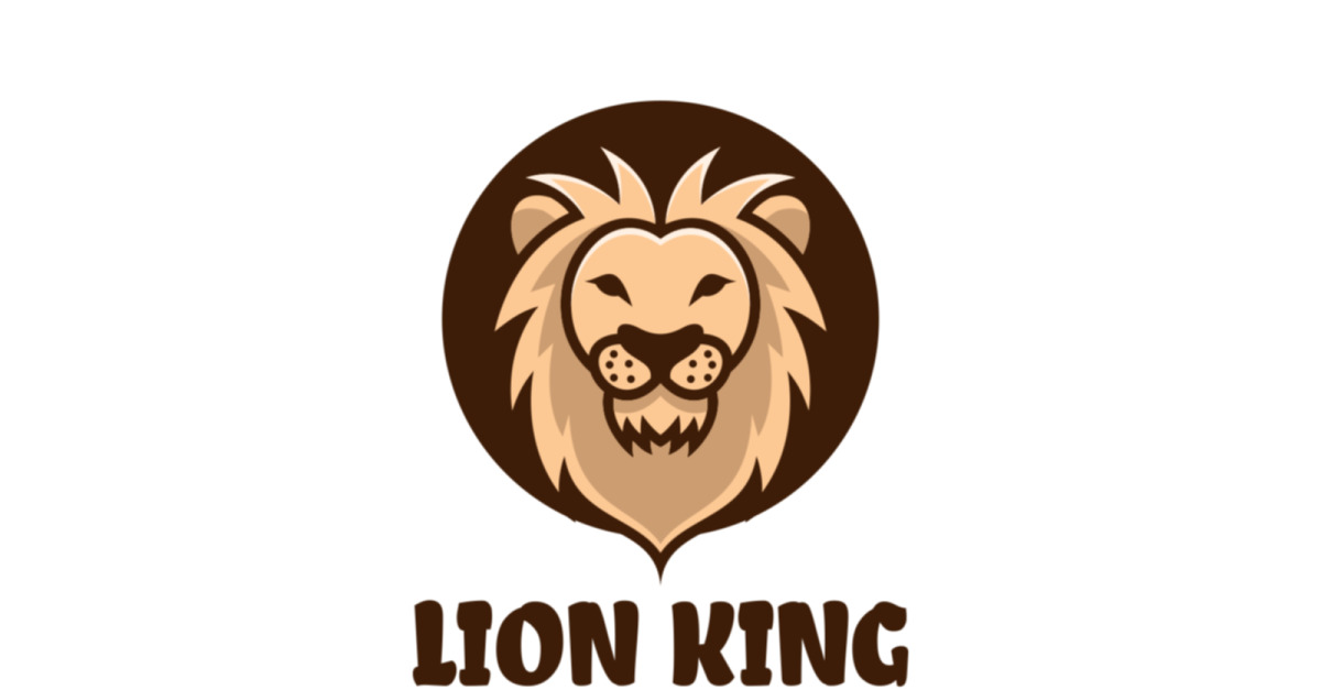 Lion King Simple Mascot Logo 1 #346240 - TemplateMonster