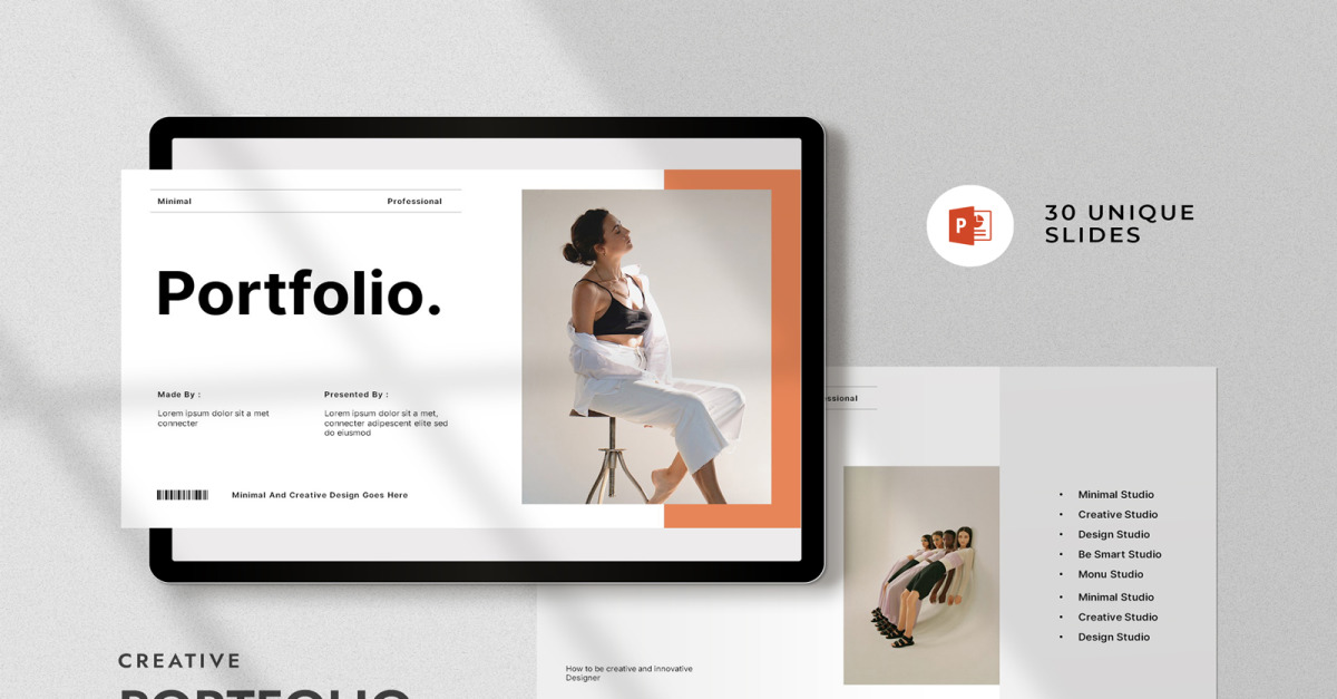 Modello di presentazione PowerPoint per portfolio