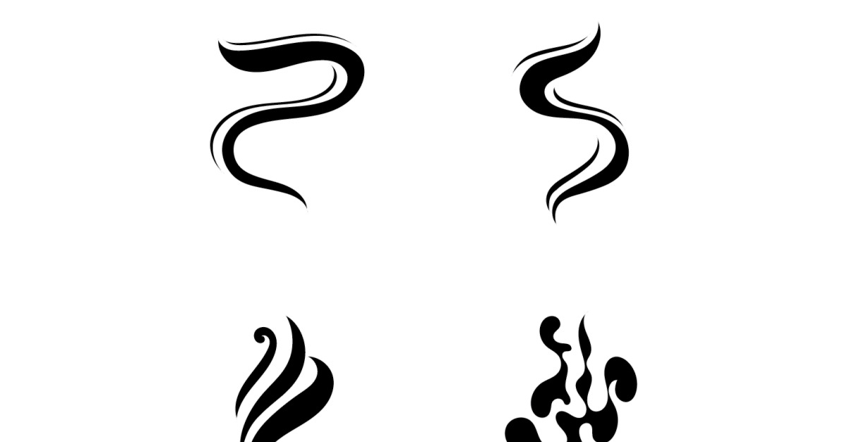 Rauch-Vape-Logo-Symbol-Vorlage, Design-Element v28