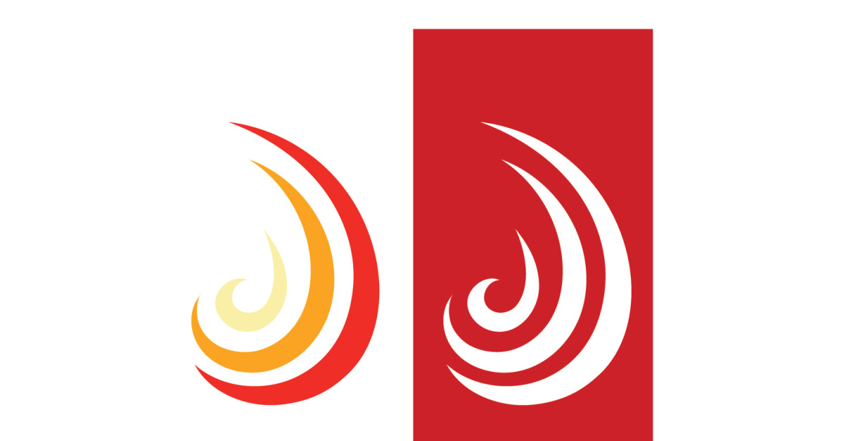 Fire hot flame logo burn template vector v14