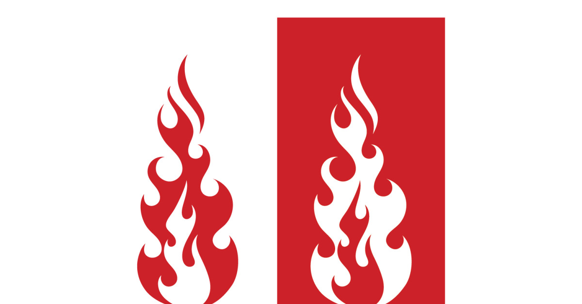 Fire hot flame logo burn template vector v5 - TemplateMonster