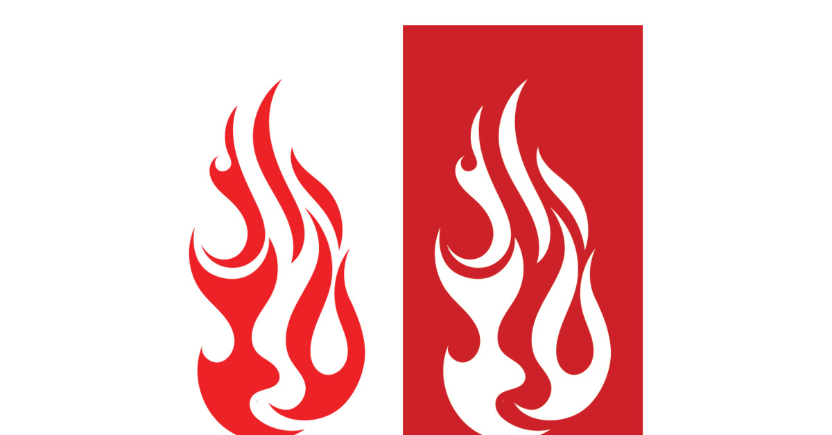 Fire hot flame logo burn template vector v6 - TemplateMonster