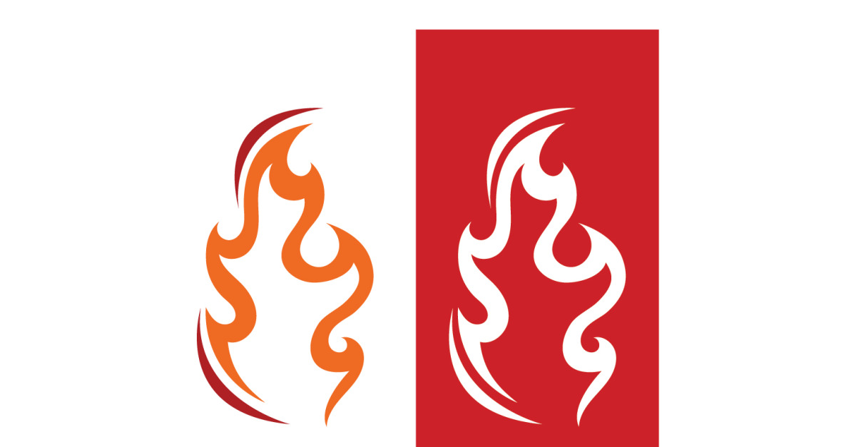 Fire hot flame logo burn template vector v9 - TemplateMonster