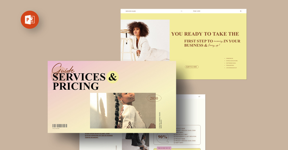 Service & Pricing Guide PowerPoint presentation template