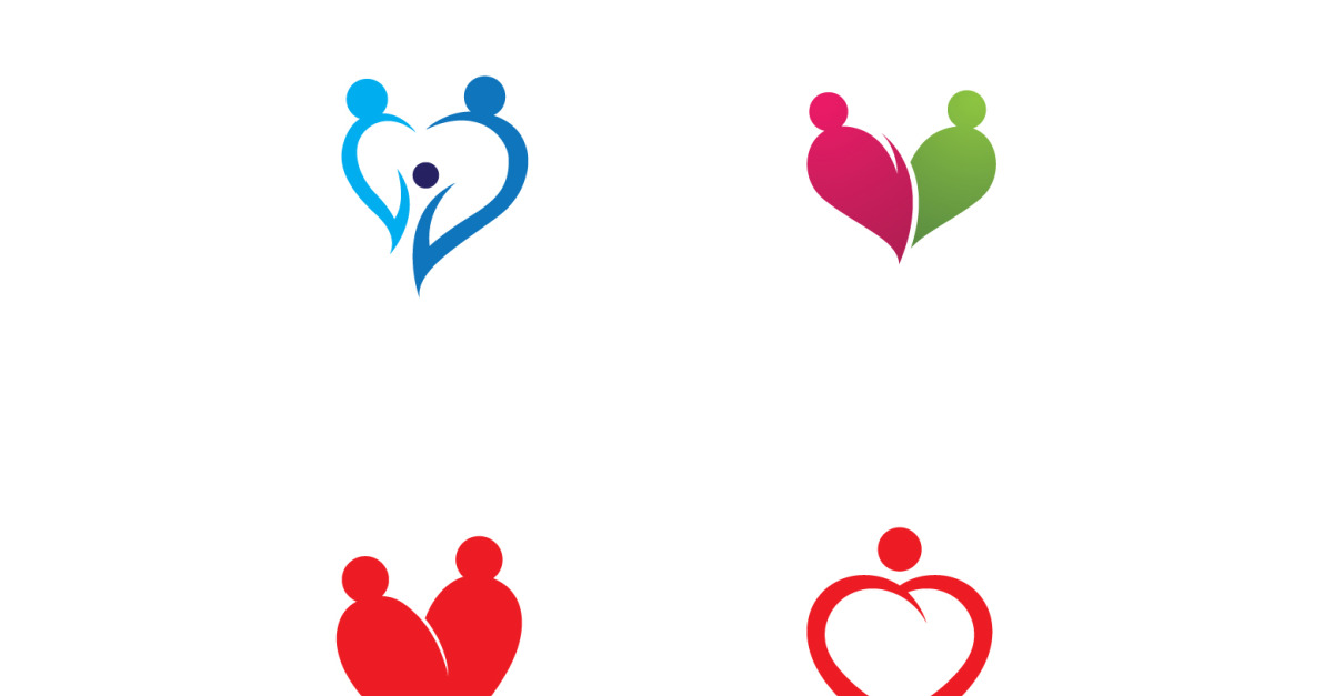 Unterstützungsvorlage für das Liebesherz-Familienlogo v21