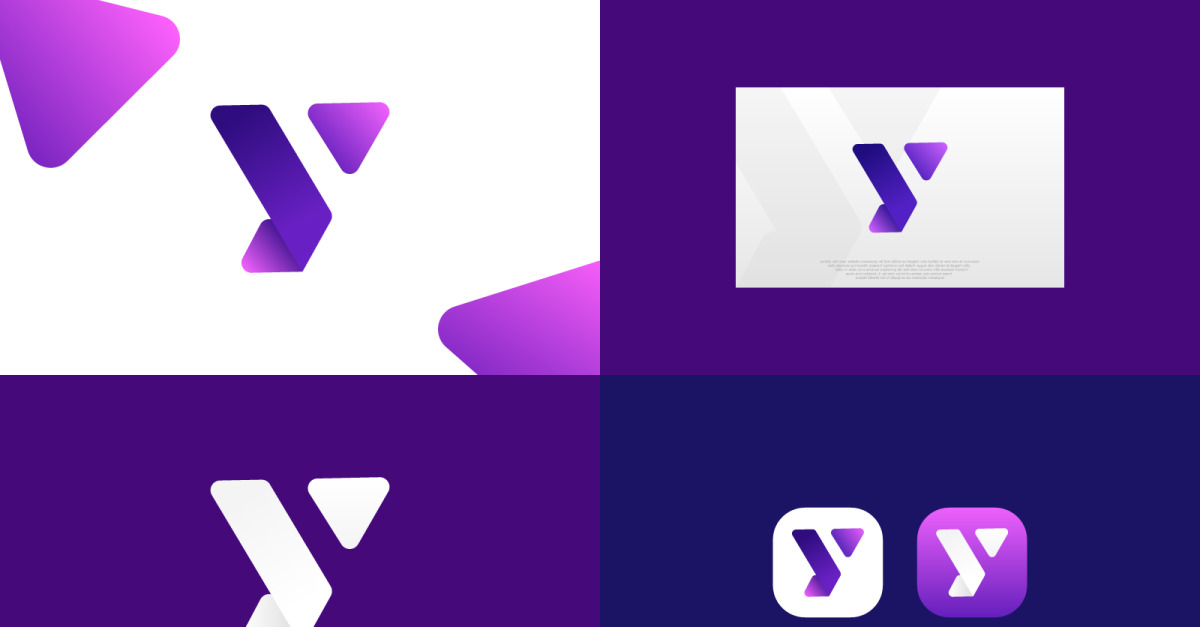 Simple Letter Y Shape Logo Design Template - TemplateMonster