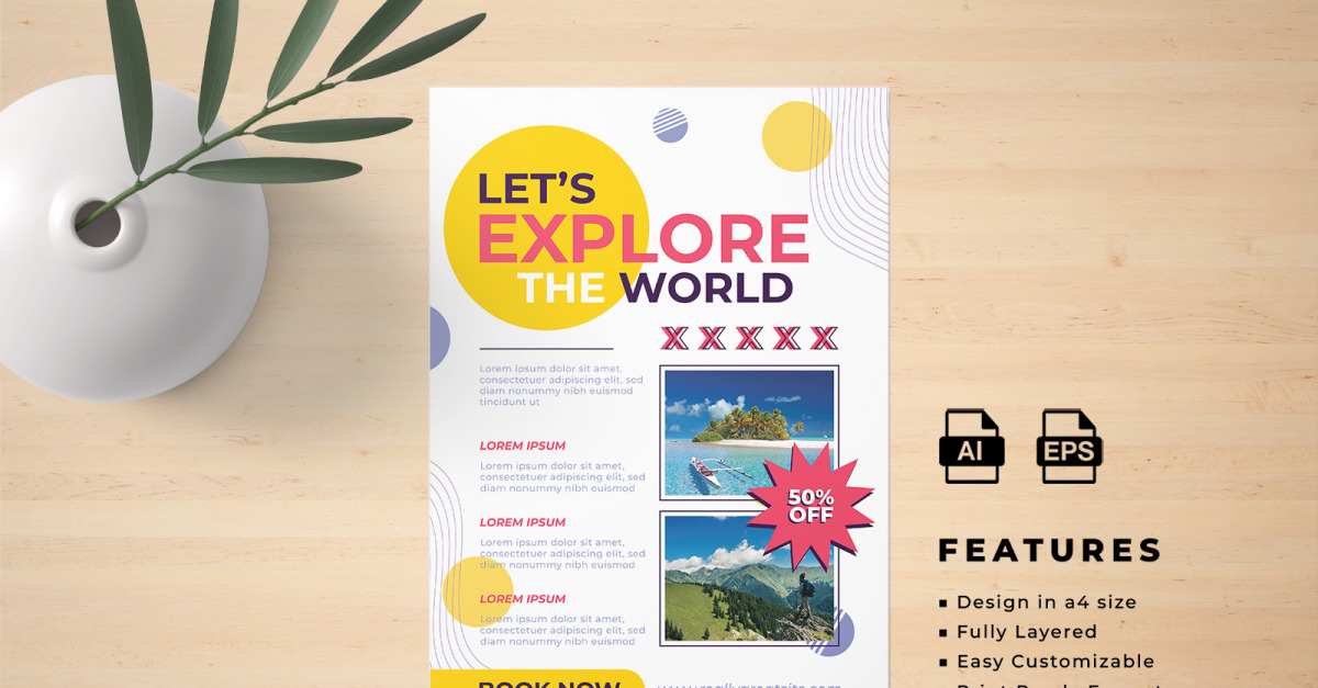 Explore The World Flyer Template #346771 - TemplateMonster