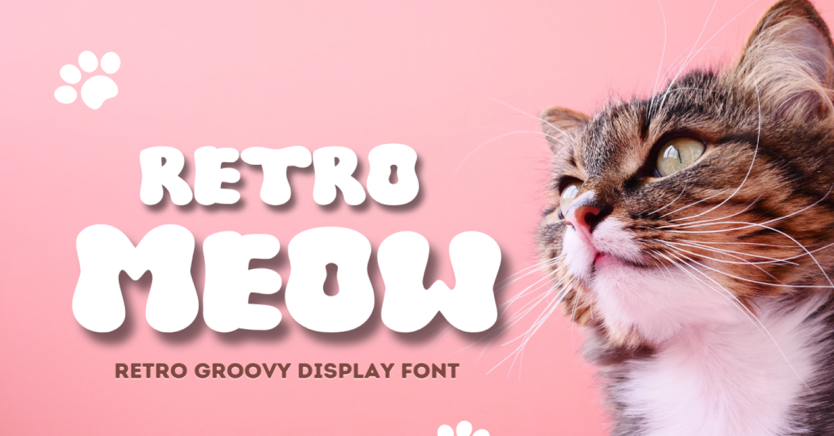 Retro Meow - Police d'affichage Retro Groovy
