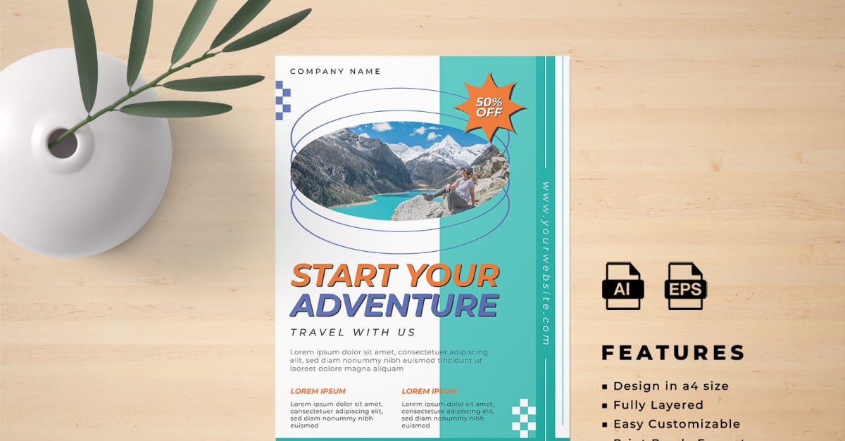 Start Your Adventure Flyer Template #346772 - TemplateMonster