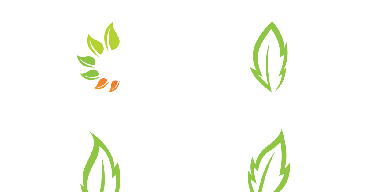 Hoja verde ecología naturaleza fresca logo vector v44