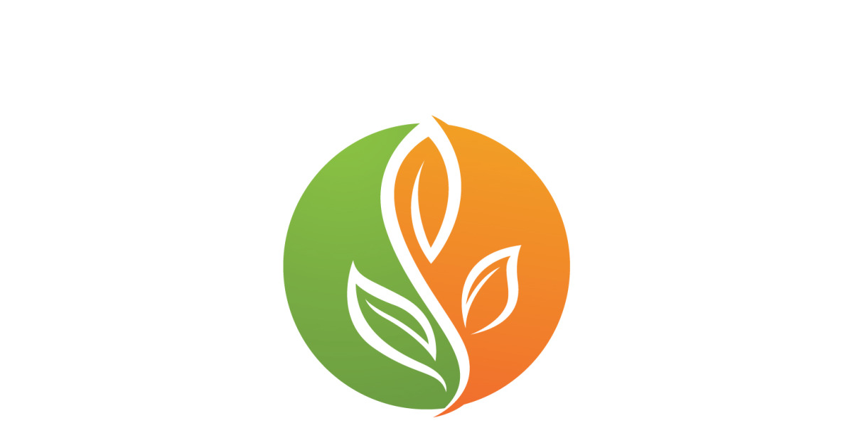 Leaf green ecology nature fresh logo vector v13
