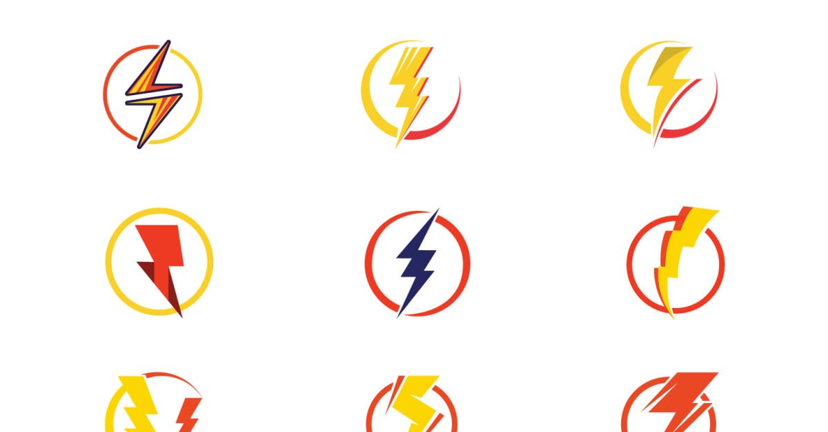 Thunderbolt logo flash lightning logo v29 - TemplateMonster