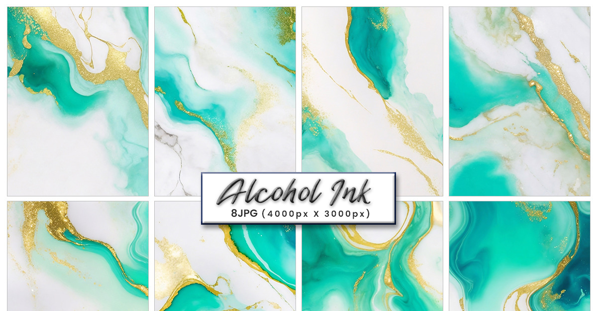 Abstract watercolor background, Pastel green alcohol ink background