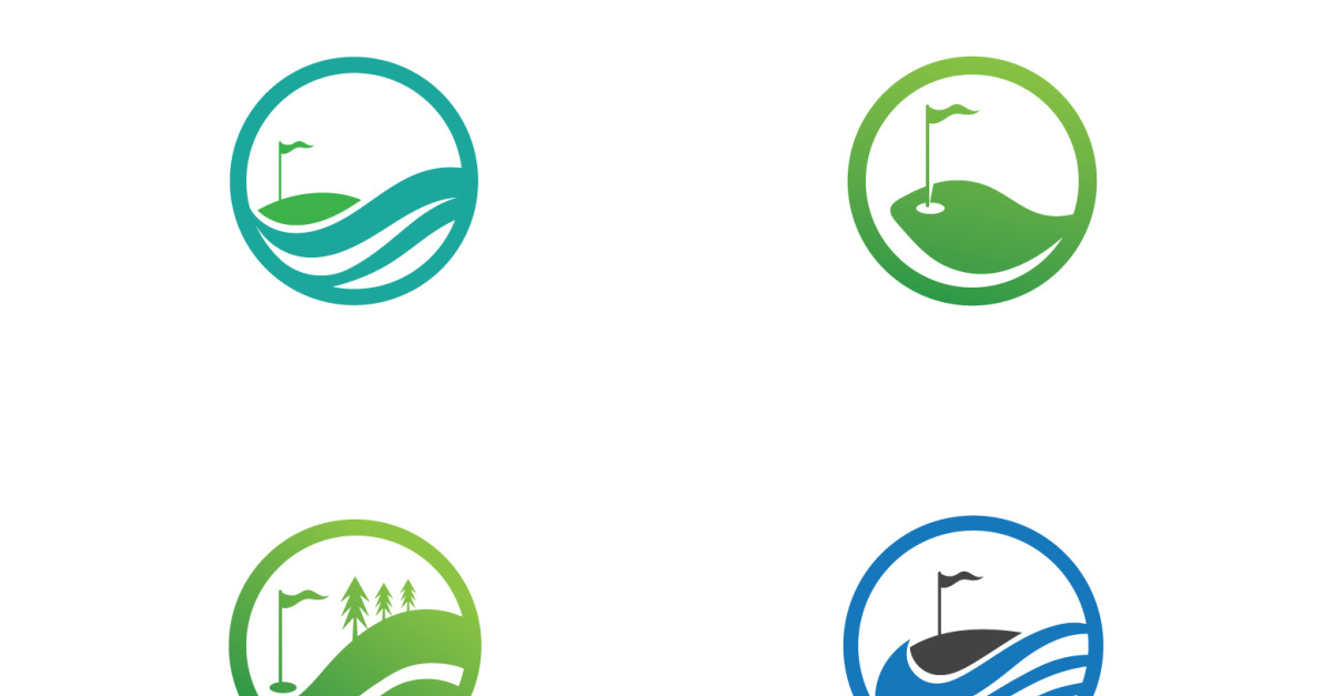Golf icon logo sport vector v11 #347154 - TemplateMonster