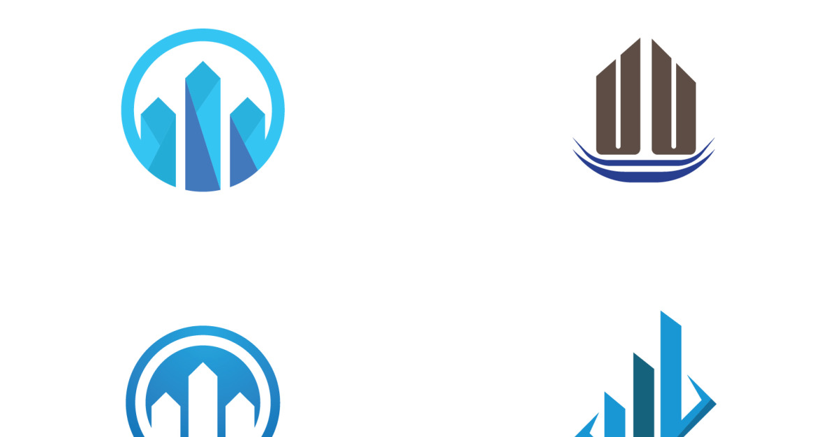 Modern city building logo tower logo template v25