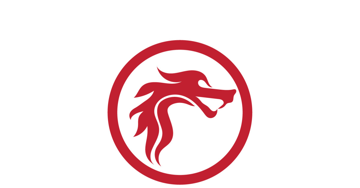 Ejderha ateşi baş logo şablonu v32 #347462 - TemplateMonster