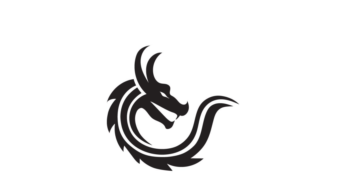Ejderha ateşi baş logo şablonu v3 #347434 - TemplateMonster