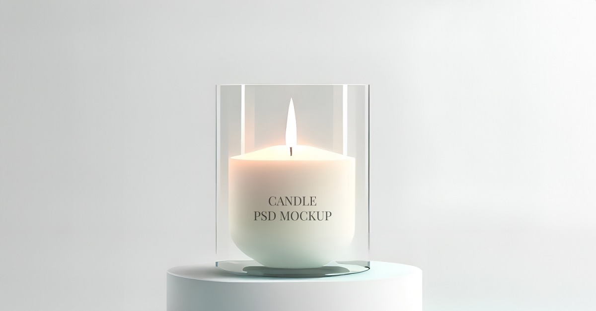 Candle PSD Product Mockup #347576 - TemplateMonster