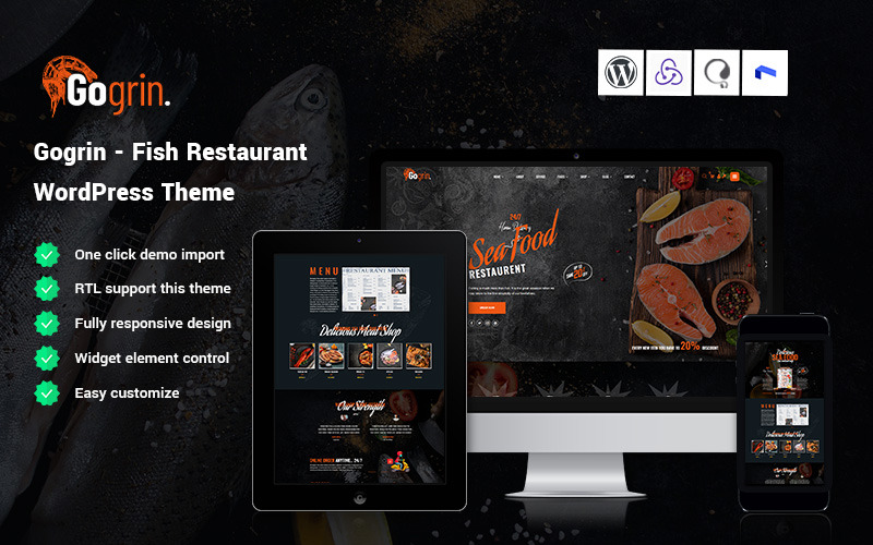 Gogrin - Company & Fish Restaurant WordPress Theme