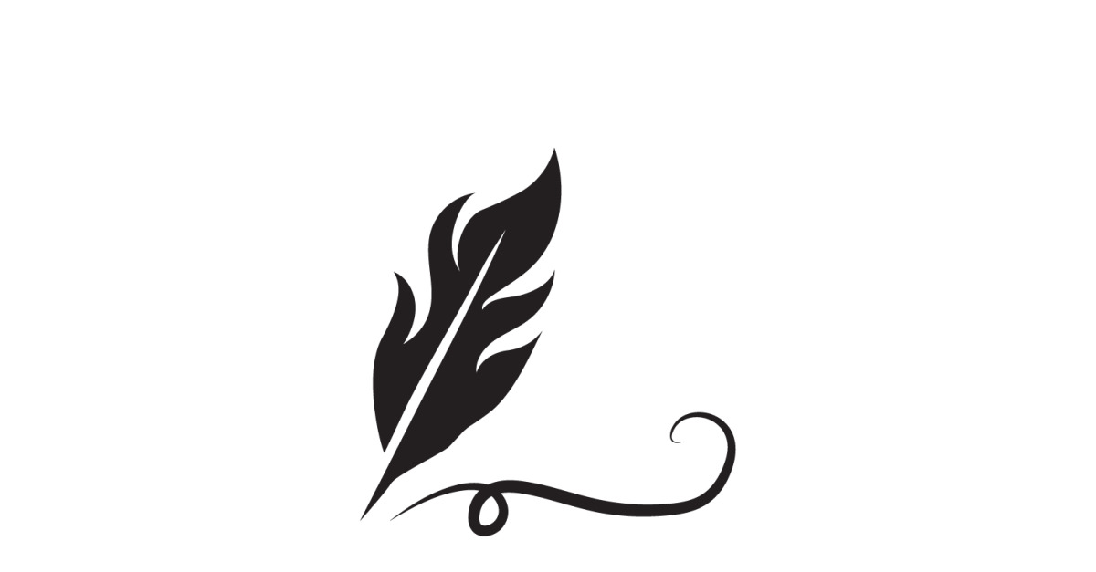 Feather pen sign vector logo v2 #347688 - TemplateMonster